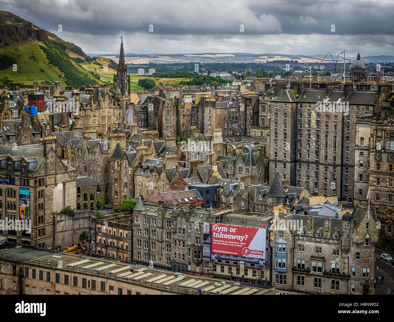 Spires Edinburgh City Centre Scotland High Resolution Stock Photography ...