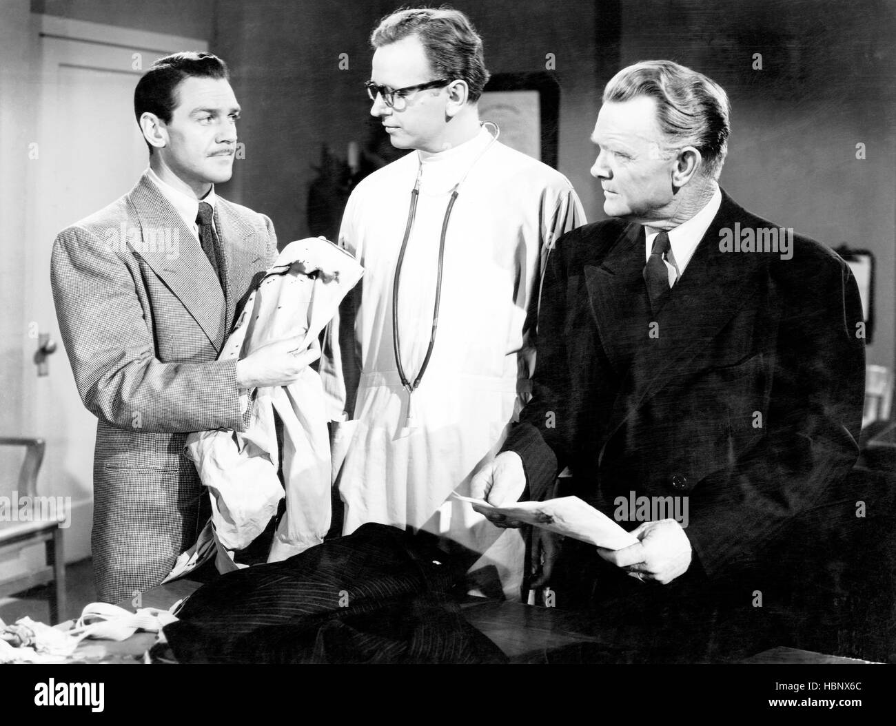 FALL GUY, Douglas Fowley (left), Harry Strang (right), 1947 Stock Photo ...