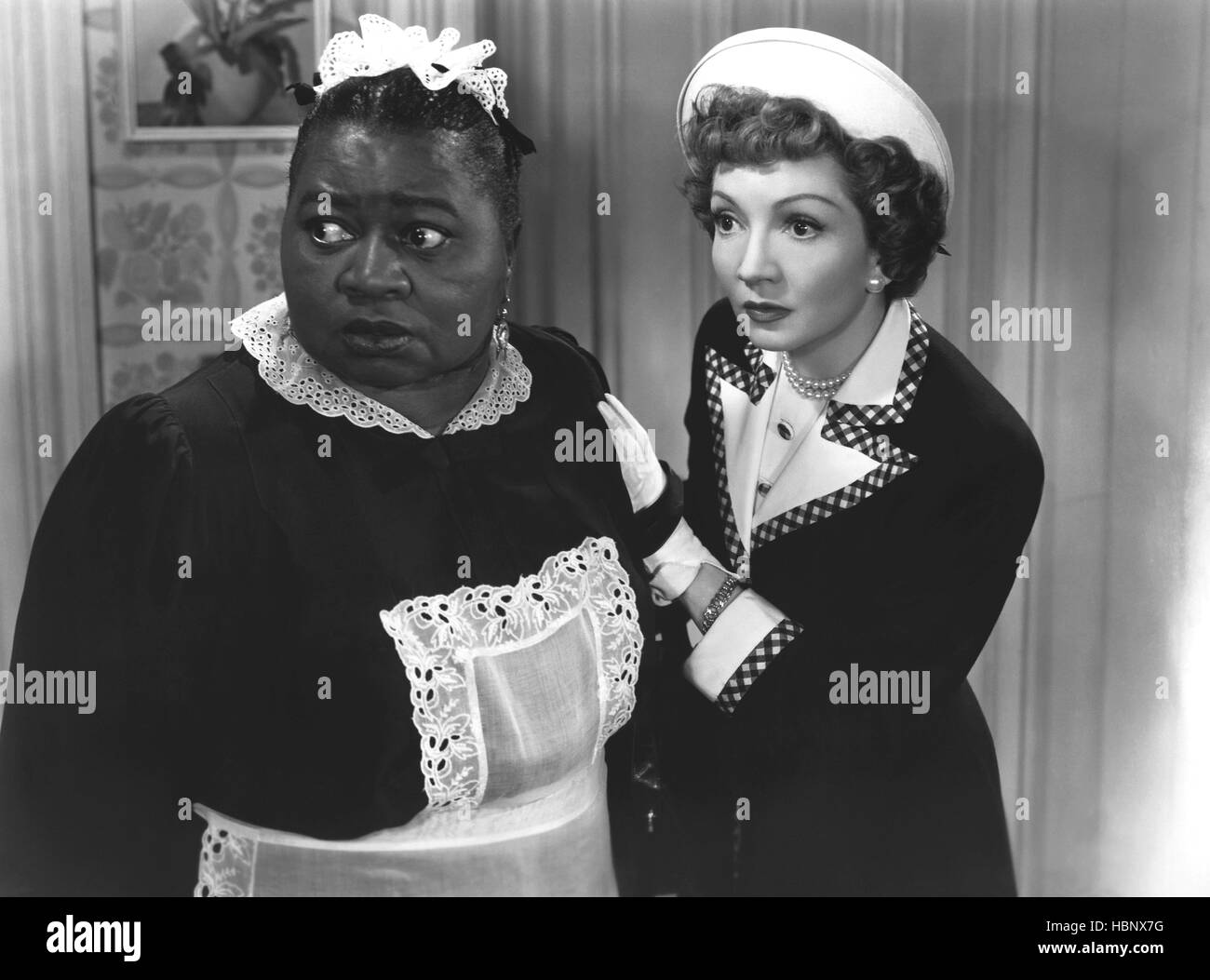 FAMILY HONEYMOON, Hattie McDaniel, Claudette Colbert, 1949 Stock Photo ...