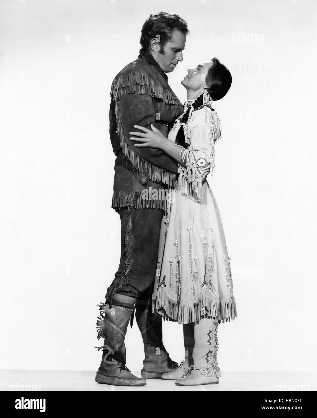 THE FAR HORIZONS, from left: Charlton Heston, Donna Reed, 1955 Stock ...