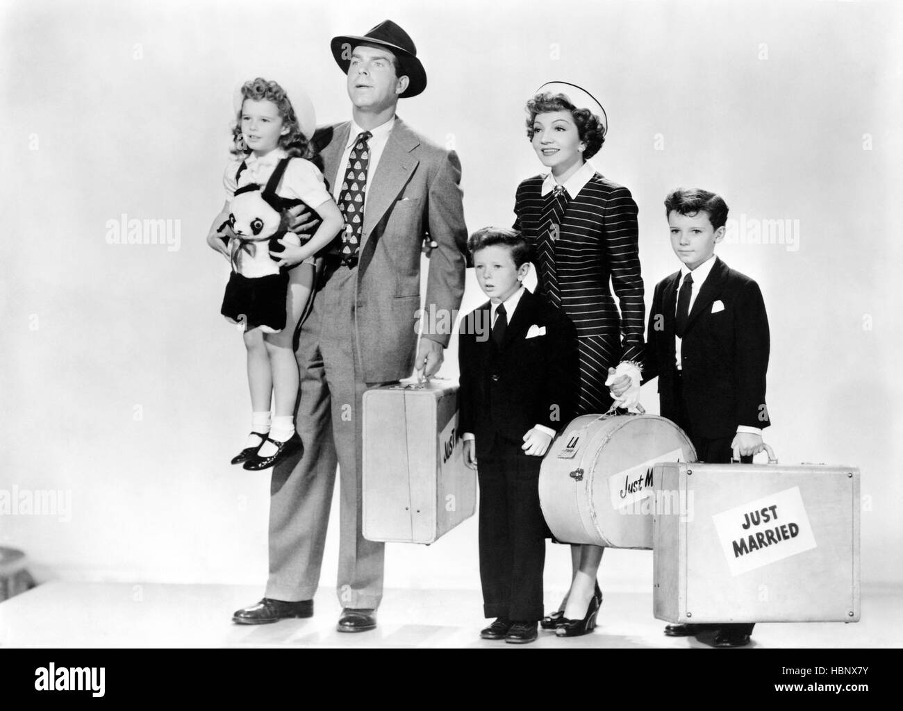 FAMILY HONEYMOON, from left: Gigi Perreau, Fred MacMurray, Jimmy Hunt ...