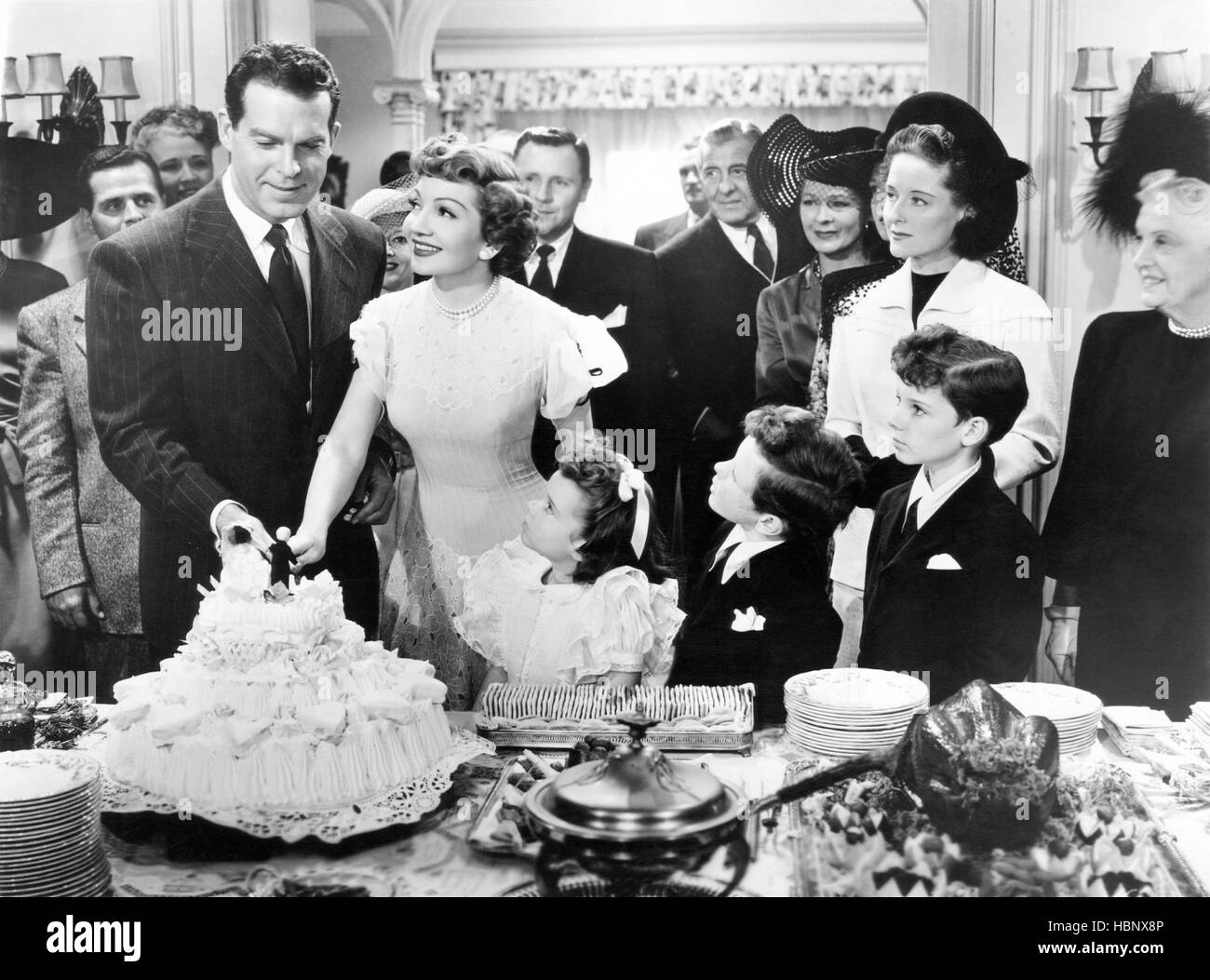 FAMILY HONEYMOON, from left: Fred MacMurray, Claudette Colbert, Gigi ...