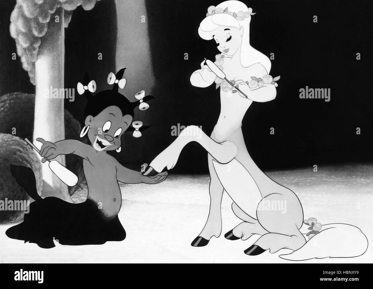 FANTASIA, a centaurette and her later-censored attendant, from the ...