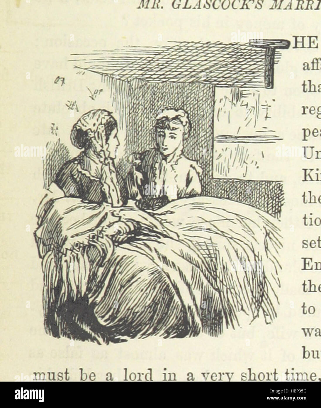 The illustration depicts a narrative scene from the book, showing ...