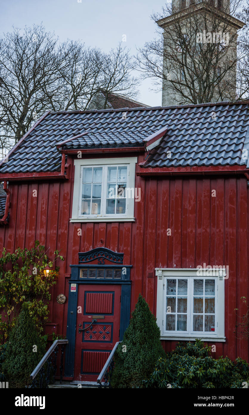 Historic timber buildings in Trondheim, Norway. Many of the buildings ...