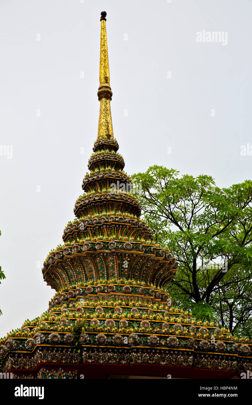 thailand asia in bangkok rain temple abstract cross colors roof wat ...