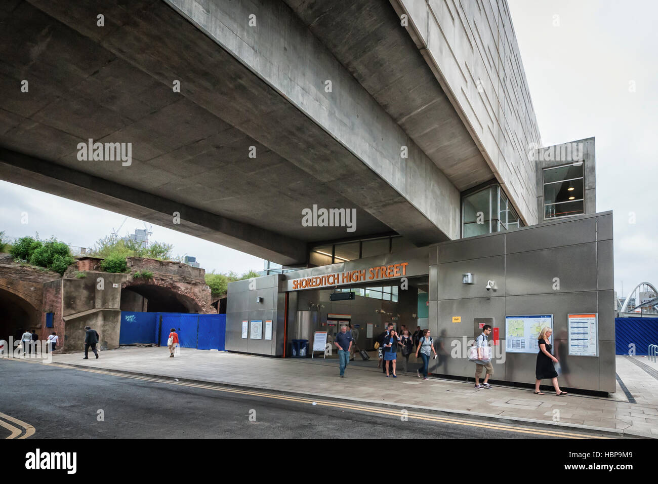 Shoreditch High Street London Overground Station entrance serving ...