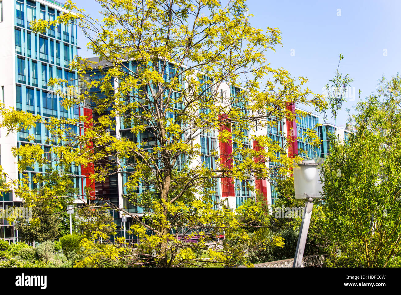 Office building glass windows park hi-res stock photography and images ...