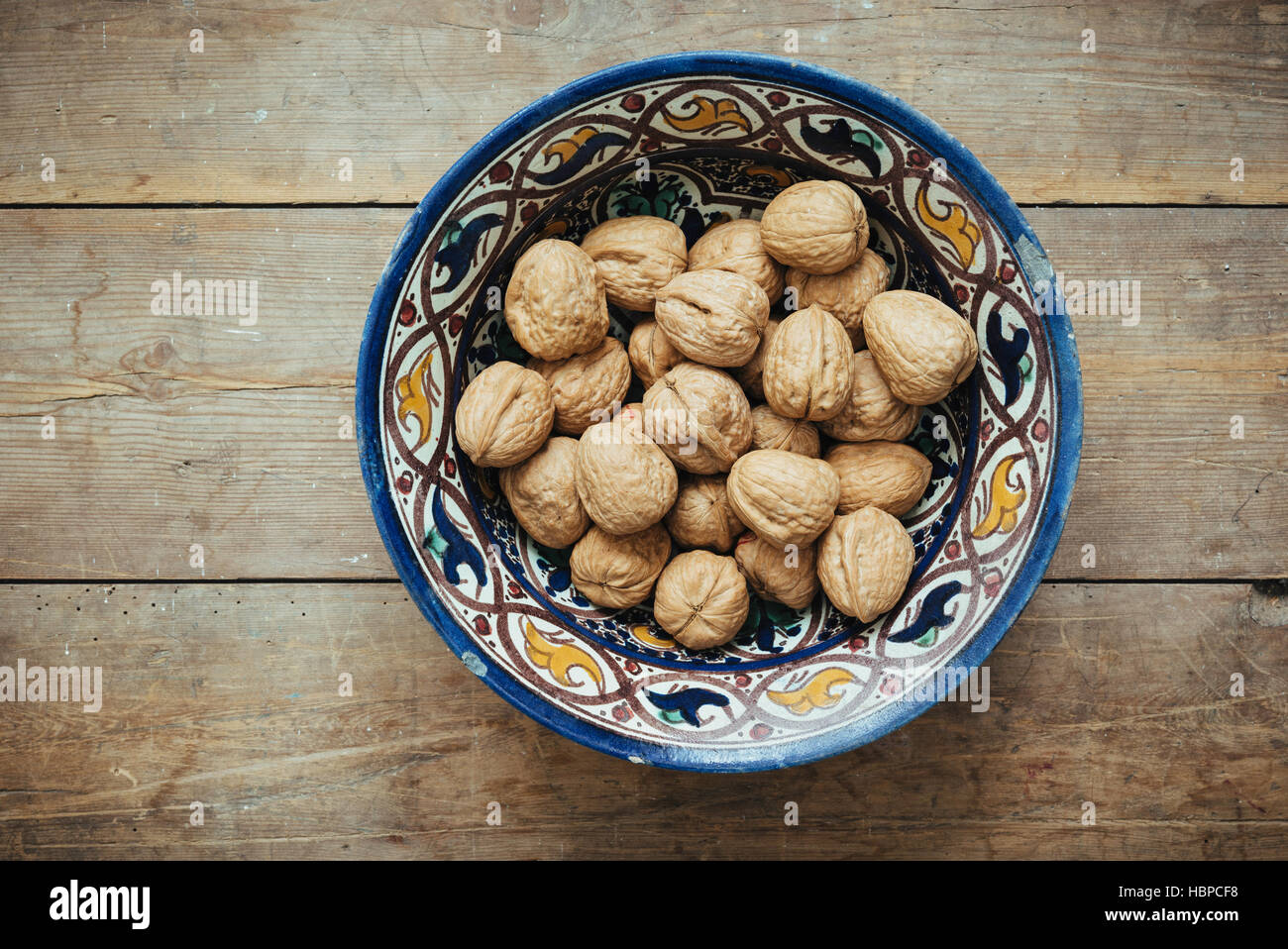 Walnuts in a Moroccan bowl Stock Photo - Alamy