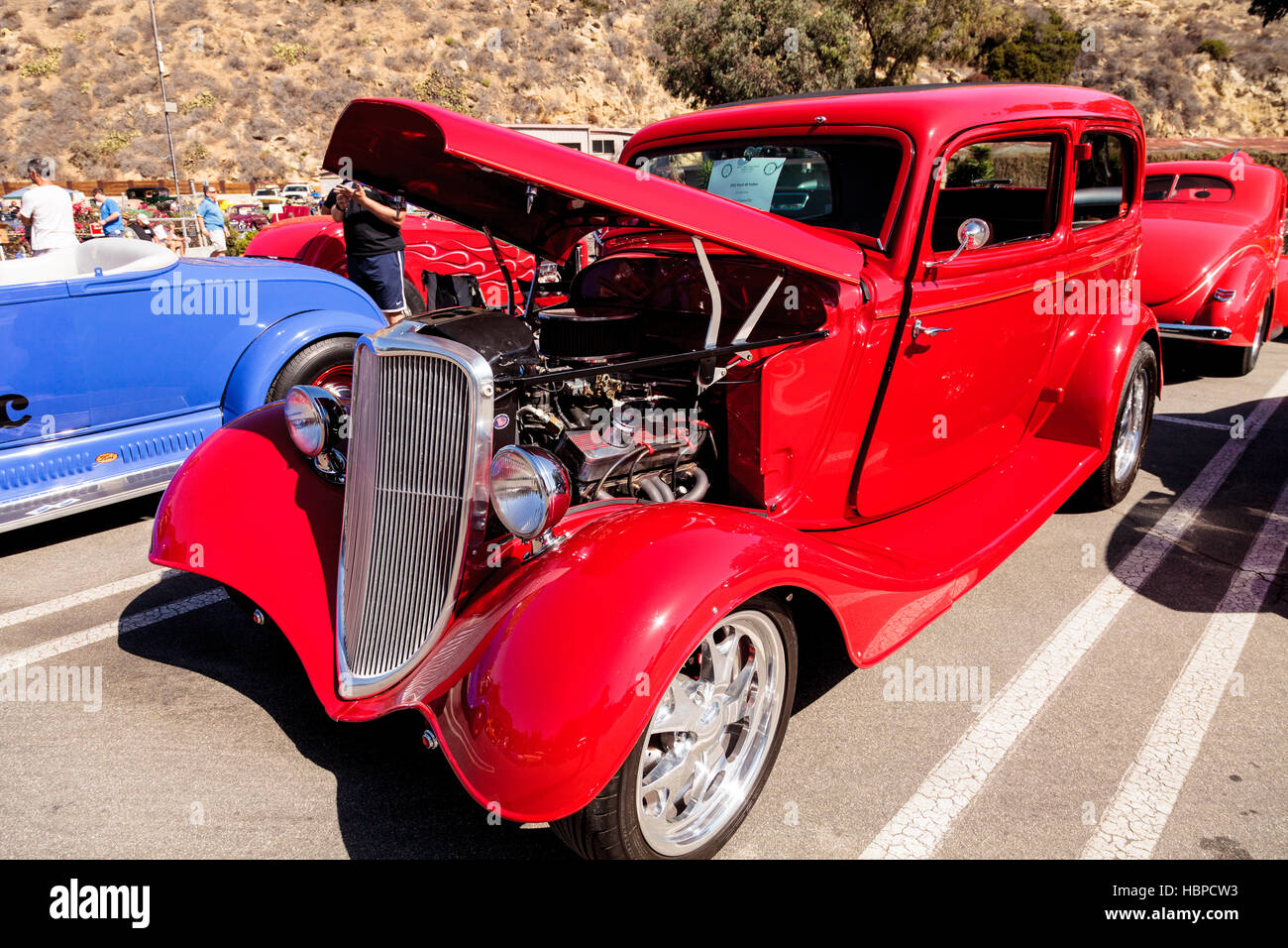 Red 1933 Ford 40 sedan Stock Photo - Alamy