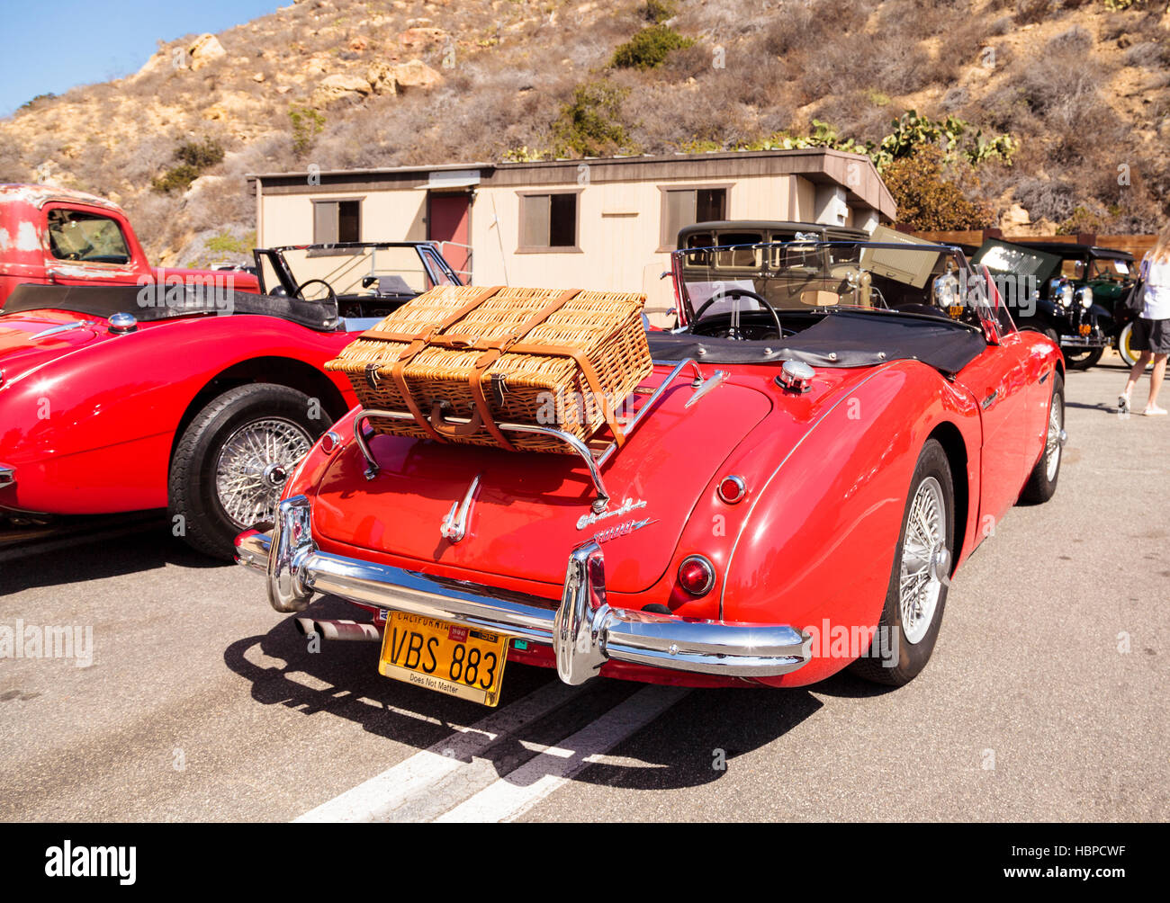 Red 1961 Austin Healey 3000 Stock Photo - Alamy
