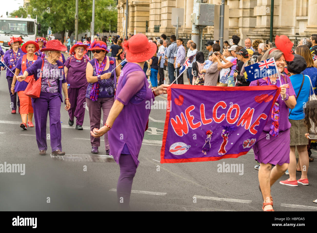 Australia Day City Adelaide - Parade! Stock Photo - Alamy