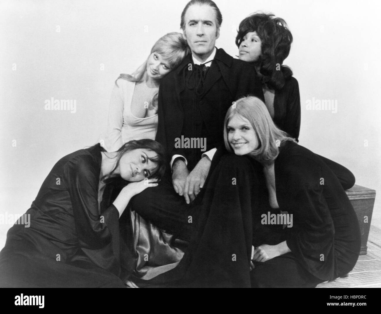 DRACULA A.D. 1972, clockwise from bottom: Caroline Munro, Stephanie ...