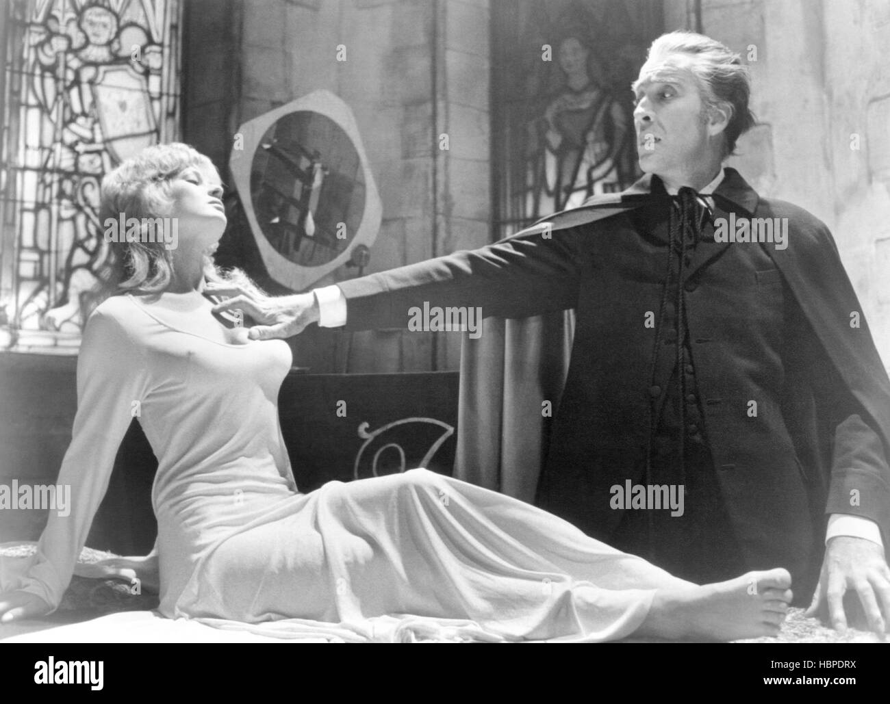 DRACULA A.D. 1972, from left: Stephanie Beacham, Christopher Lee, 1972 ...