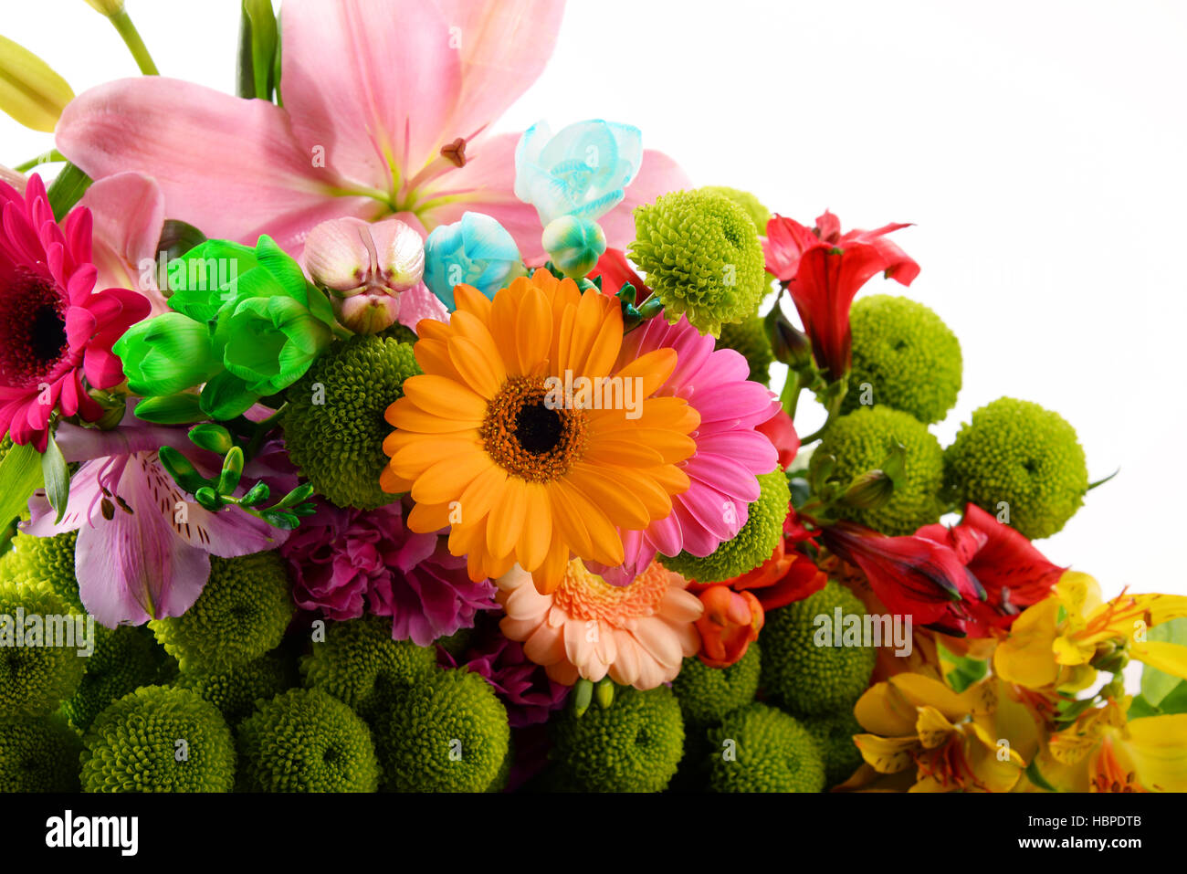 Composition with bouquet of flowers Stock Photo - Alamy