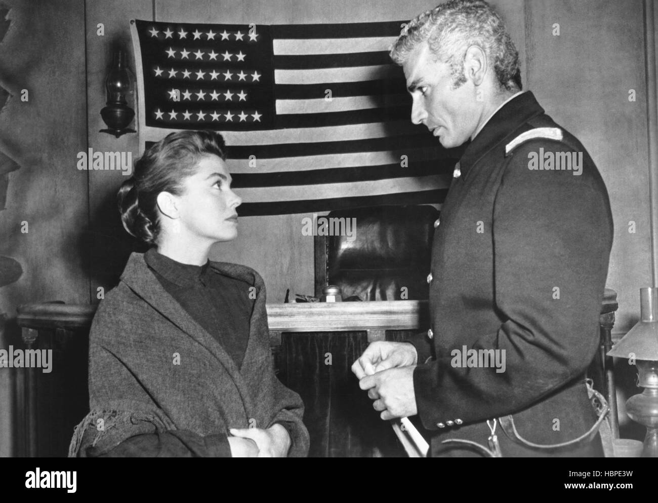DRANGO, from left, Joanne Dru, Jeff Chandler, 1957 Stock Photo - Alamy