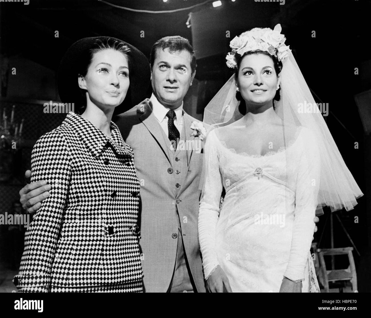 DROP DEAD DARLING, (aka ARRIVEDERCI, BABY!), from left: Christine Kaufmann visiting husband Tony ...