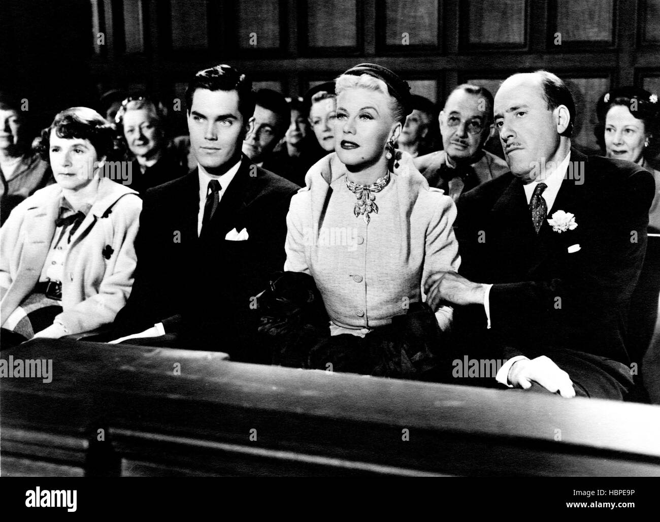 DREAMBOAT, from second left, Jeffrey Hunter, Ginger Rogers, Fred Clark ...