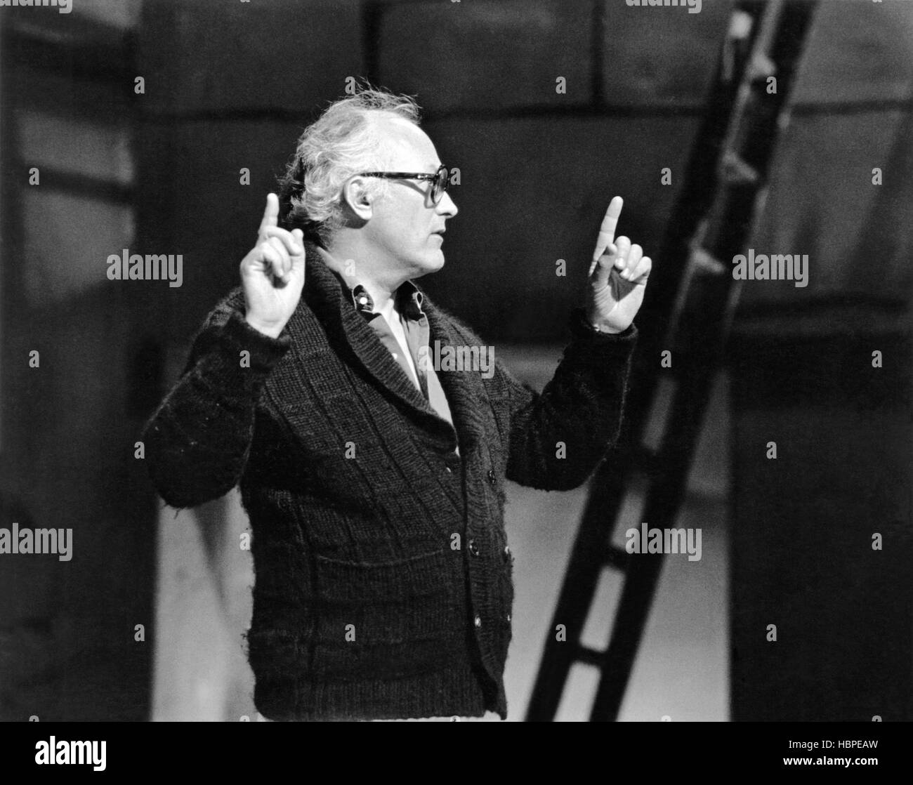 THE DRESSER, producer-director Peter Yates, on set, 1983. ©Columbia ...