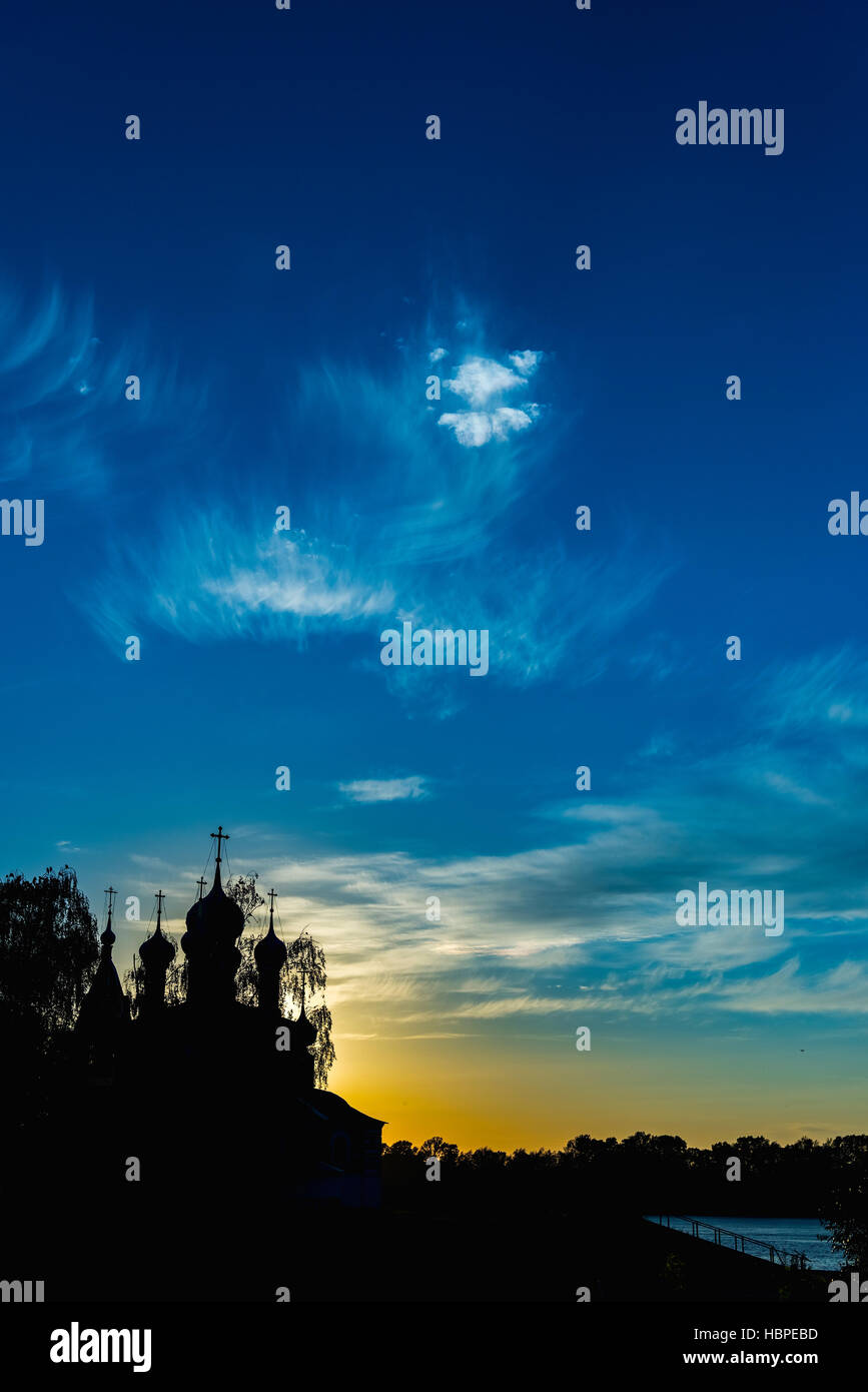 temple church sunset Stock Photo - Alamy
