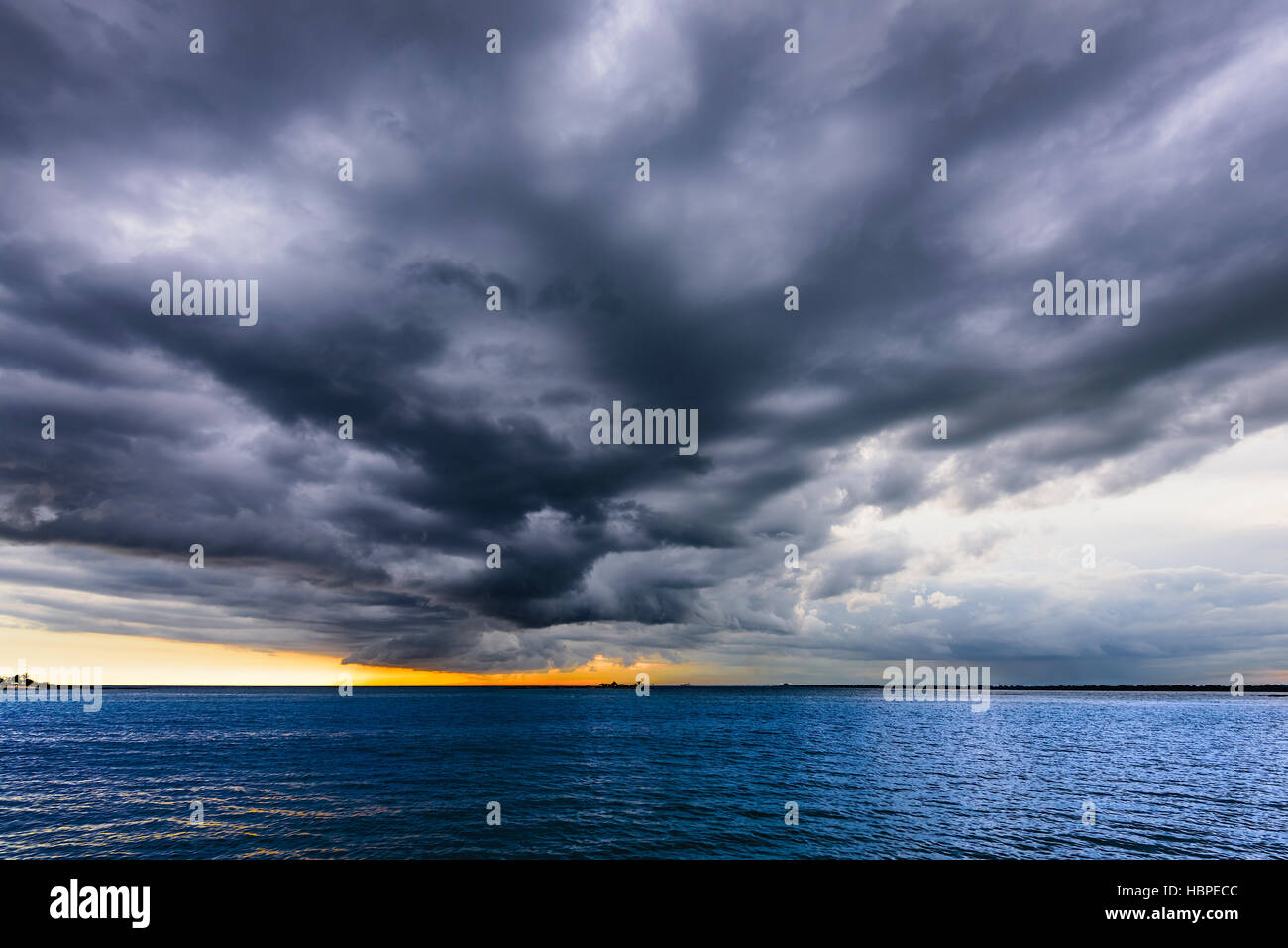 Sea thunderstorm cloud Stock Photo - Alamy