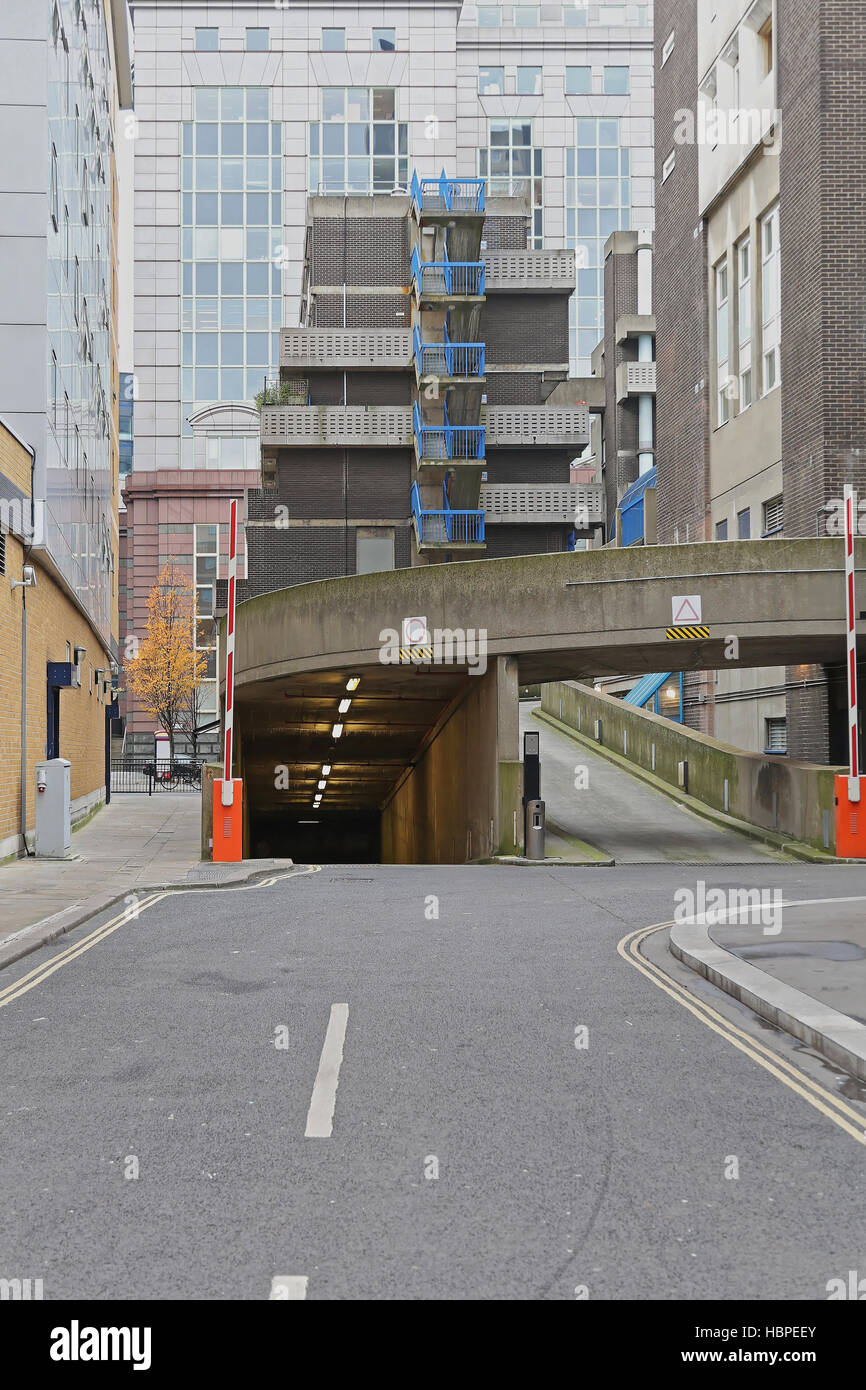 Entrance Ramp To Underground Parking Garage Highres Stock