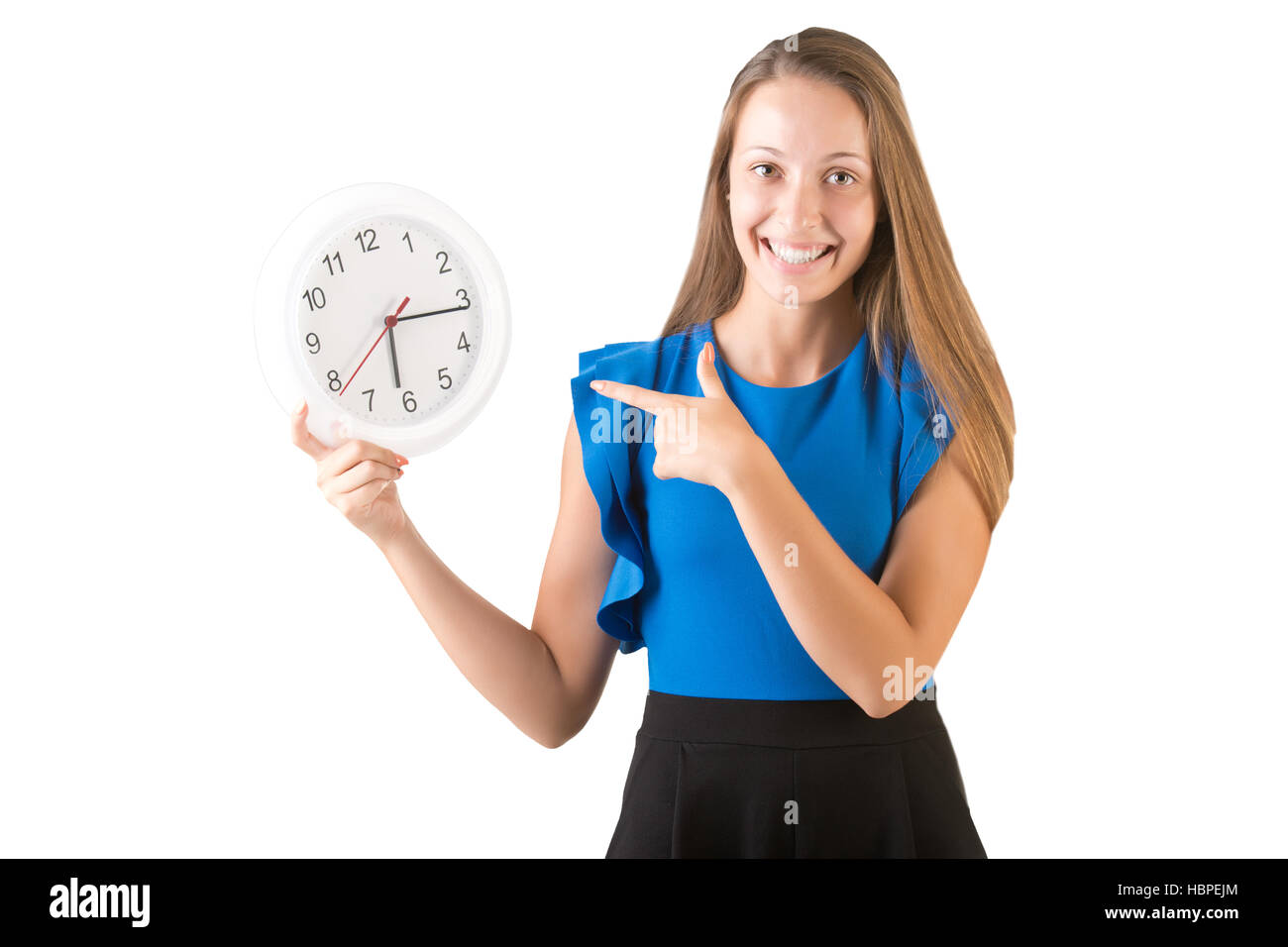 Woman time clock busy hi-res stock photography and images - Alamy