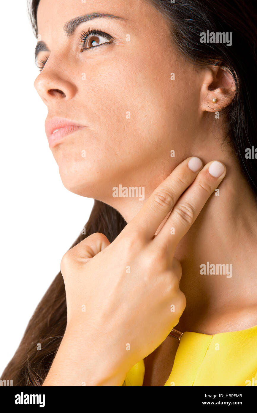 Woman Checking Heart Rate Stock Photo - Alamy