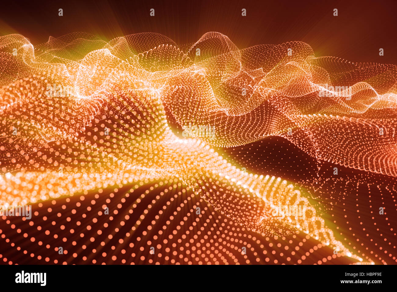 3d rendering abstract polygonal low poly wave background with ...