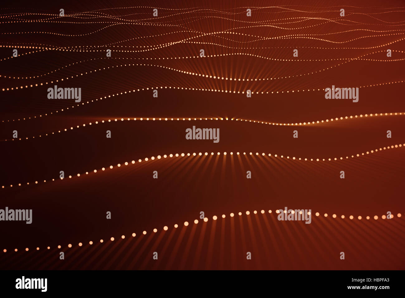 3d Rendering Abstract Polygonal Wave Background With Connecting Dots And Lines Connection