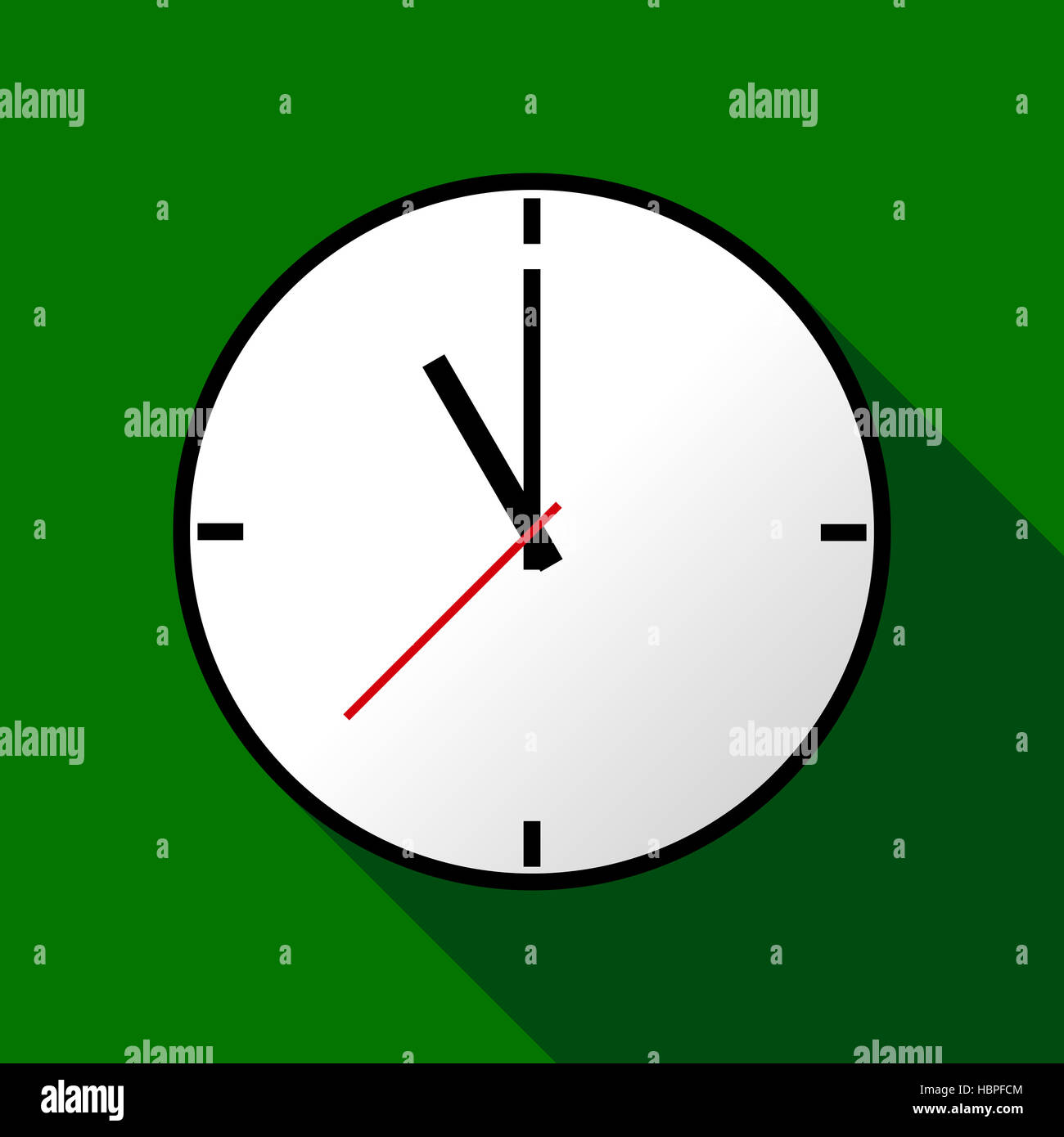 Clock icon, illustration, flat design Stock Photo - Alamy