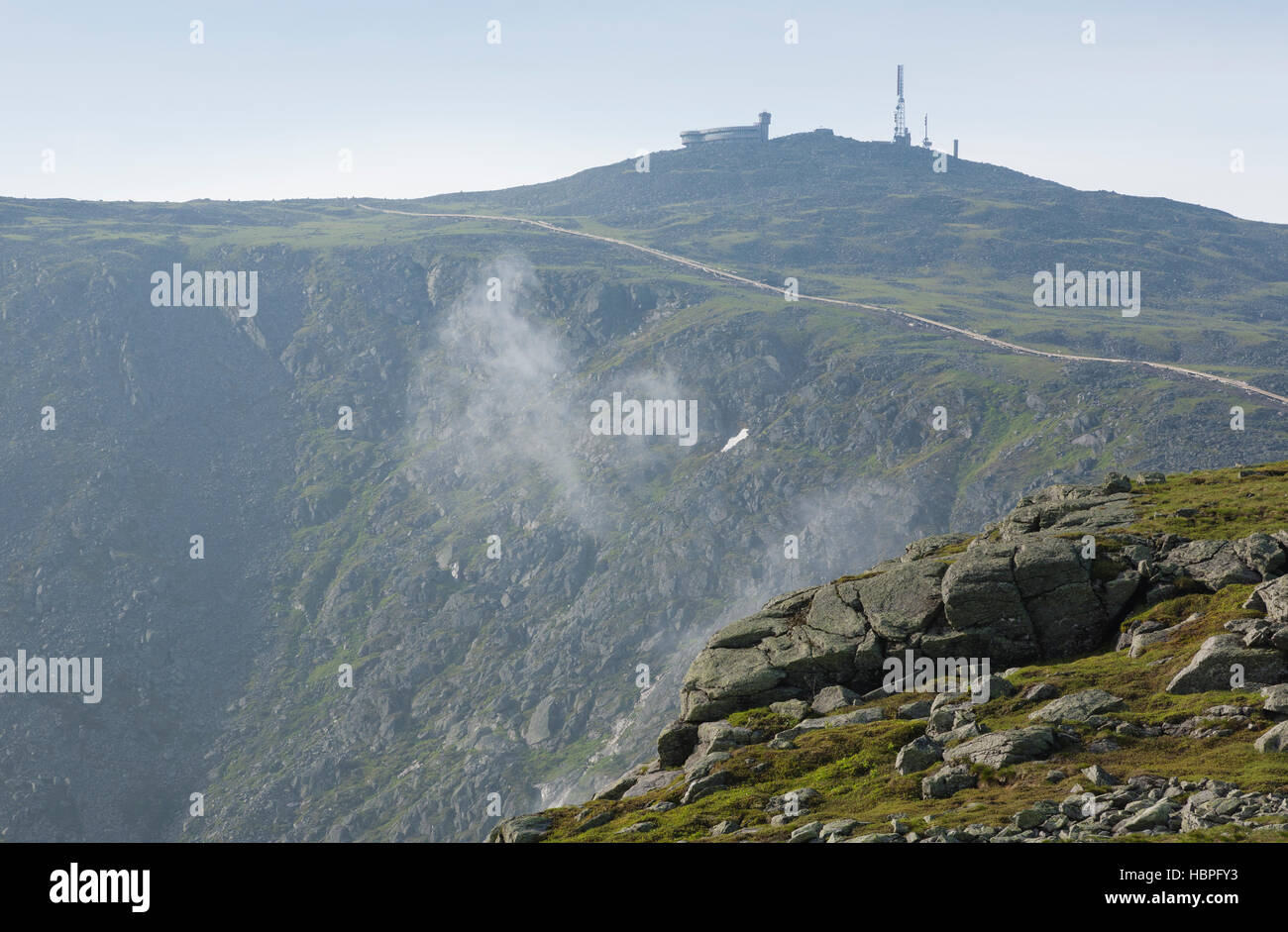 Appalachian Trail - Mount Washington engulfed in fog from Mount Clay in ...