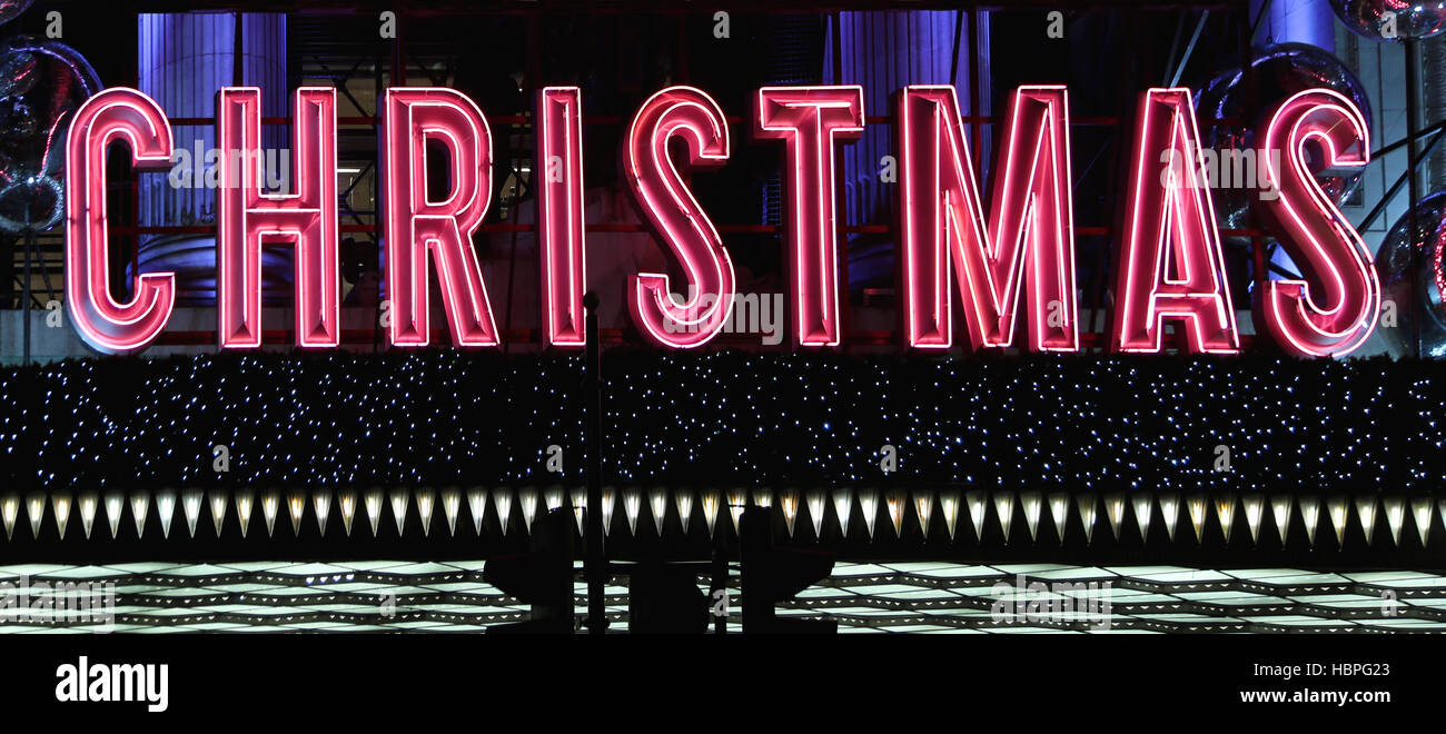 Christmas Neon Sign Stock Photo - Alamy