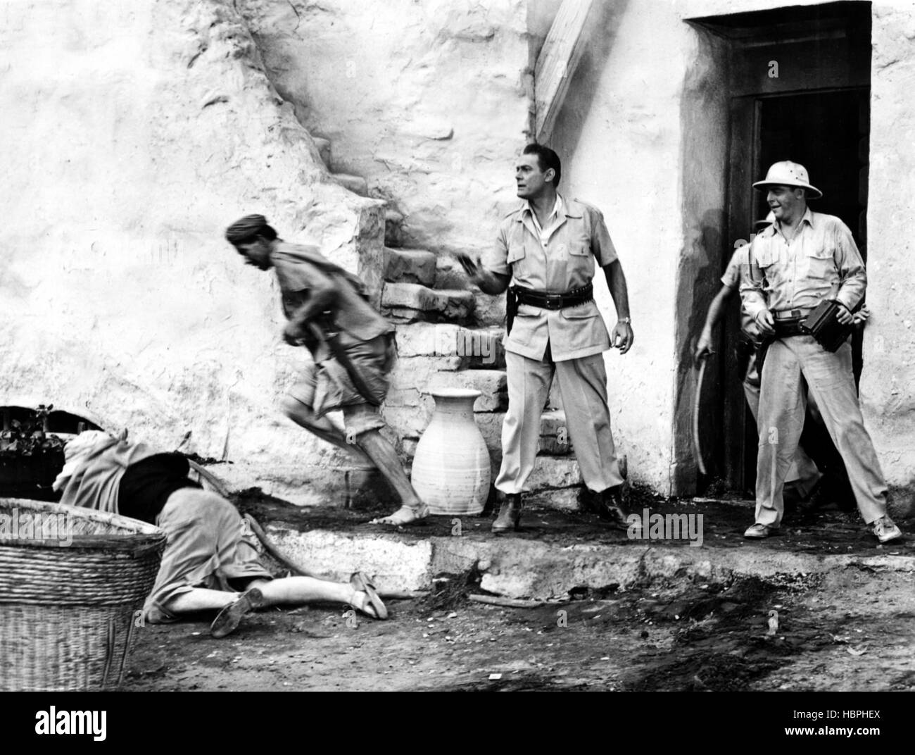 EYES OF THE JUNGLE, Jon Hall (center), Robert Shayne (right), 1953 ...