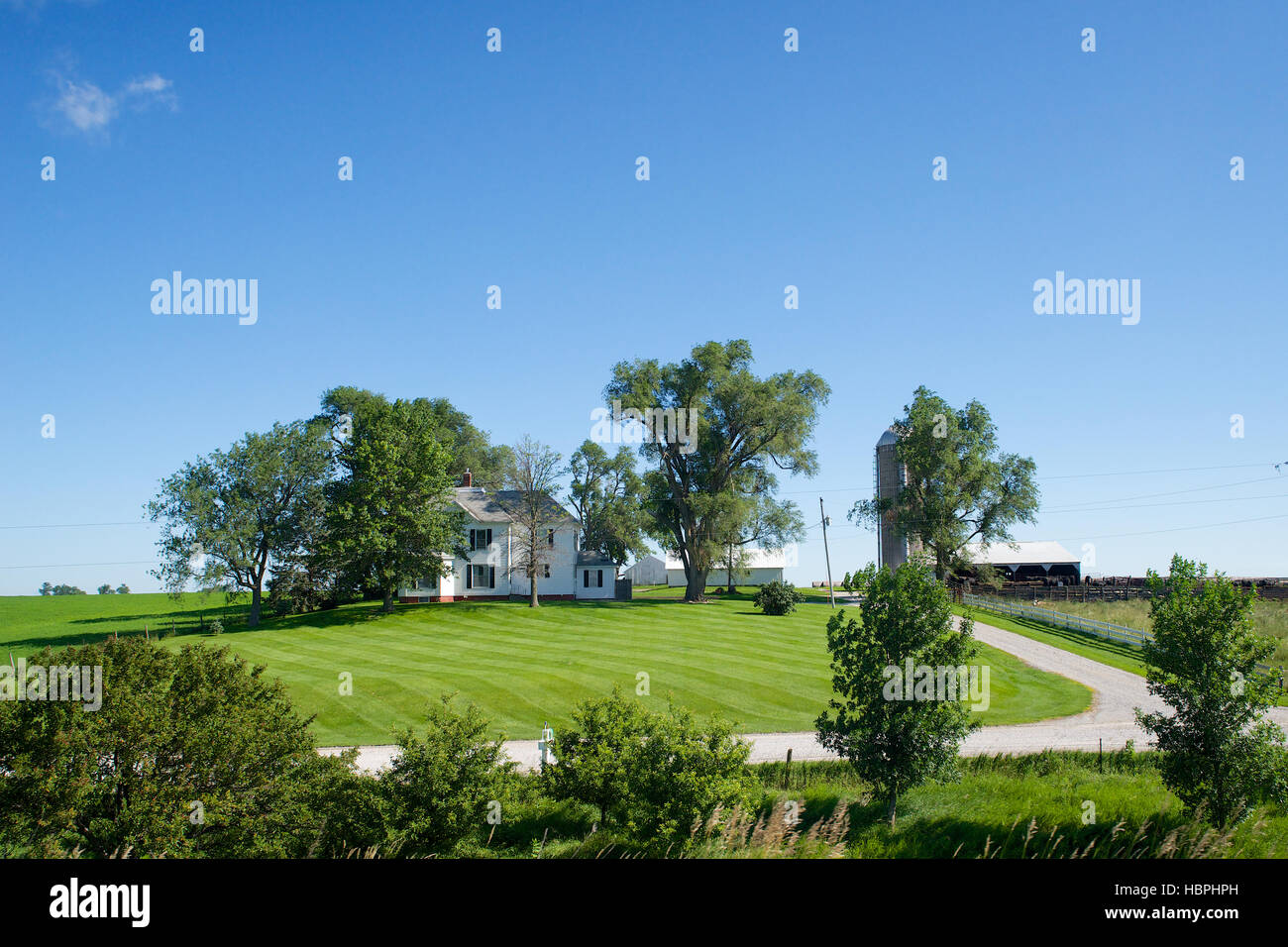 Farmhouse in rural Iowa, USA Stock Photo - Alamy
