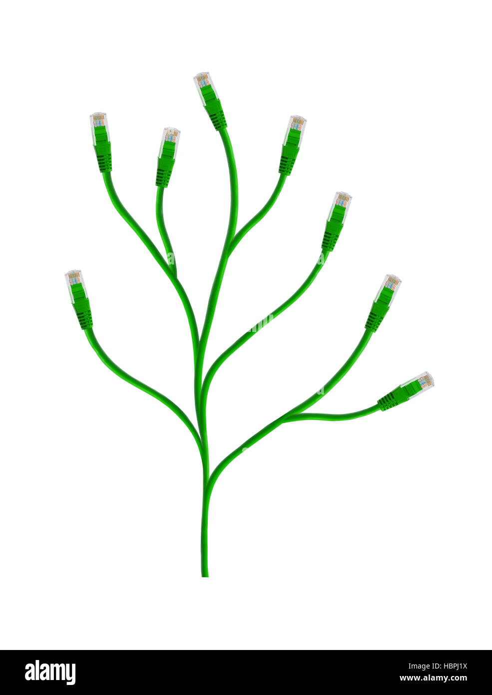 Plant made of computer cable Stock Photo - Alamy