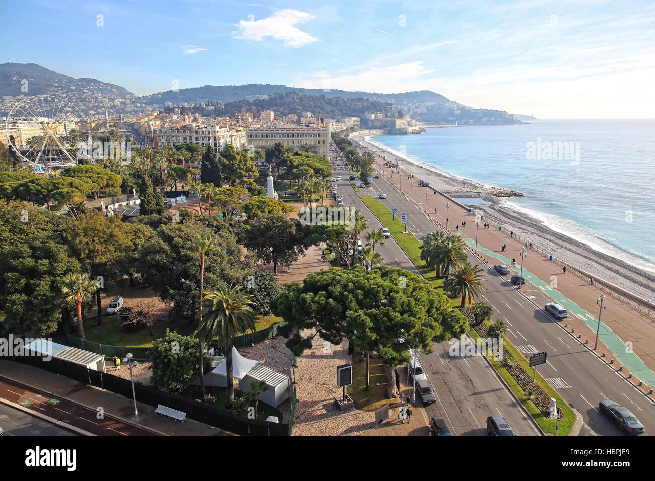Aerial Promenade Nice Stock Photo - Alamy