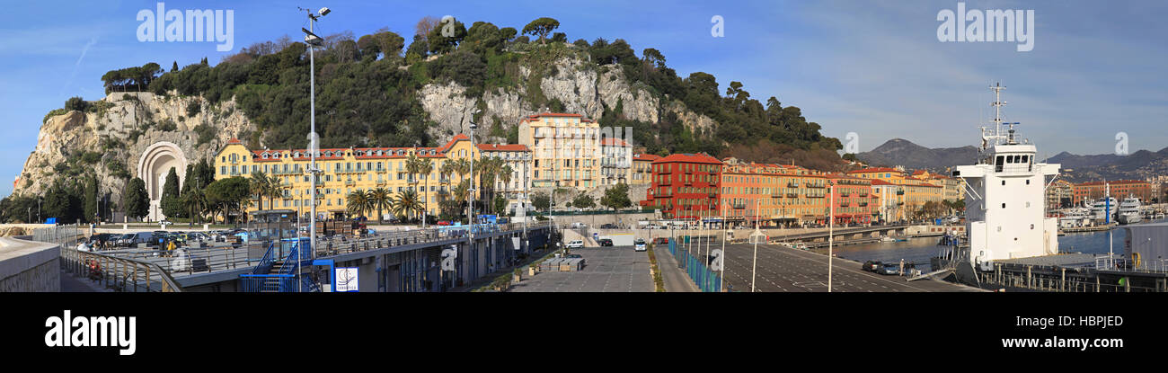 Port of Nice Panorama Stock Photo - Alamy