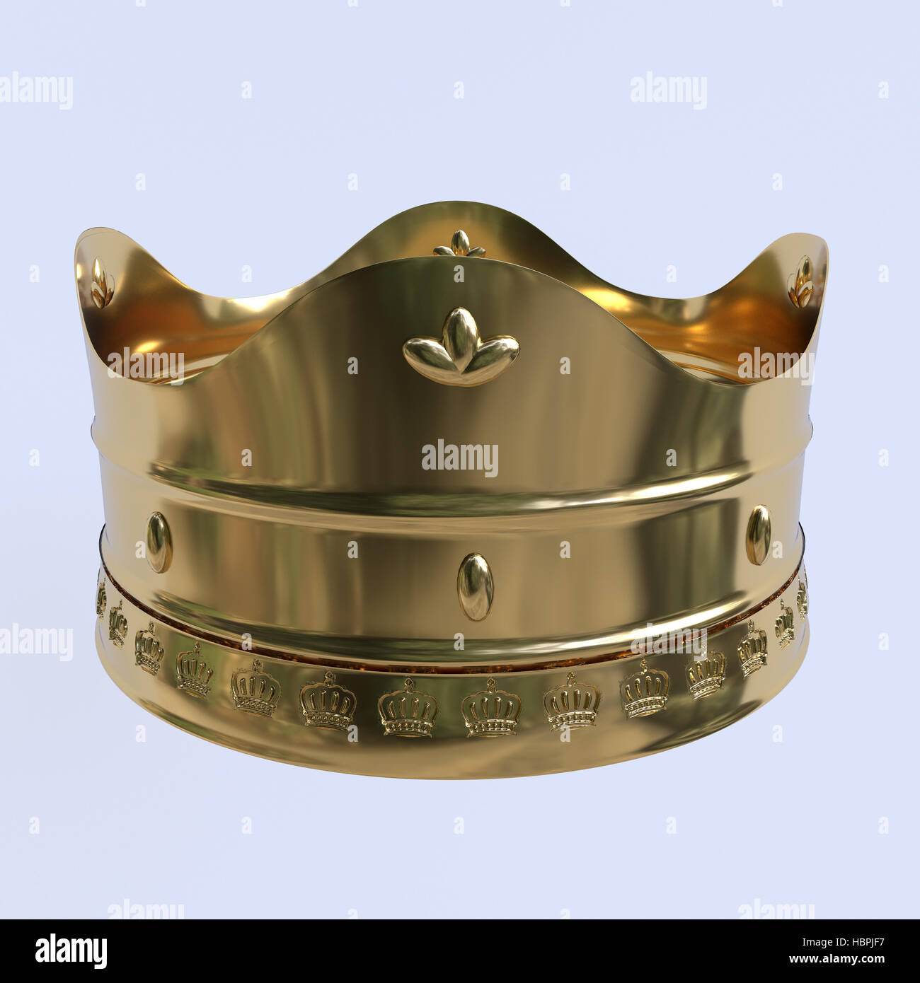 3D-Render , Golden Crown, Isolated Stock Photo - Alamy