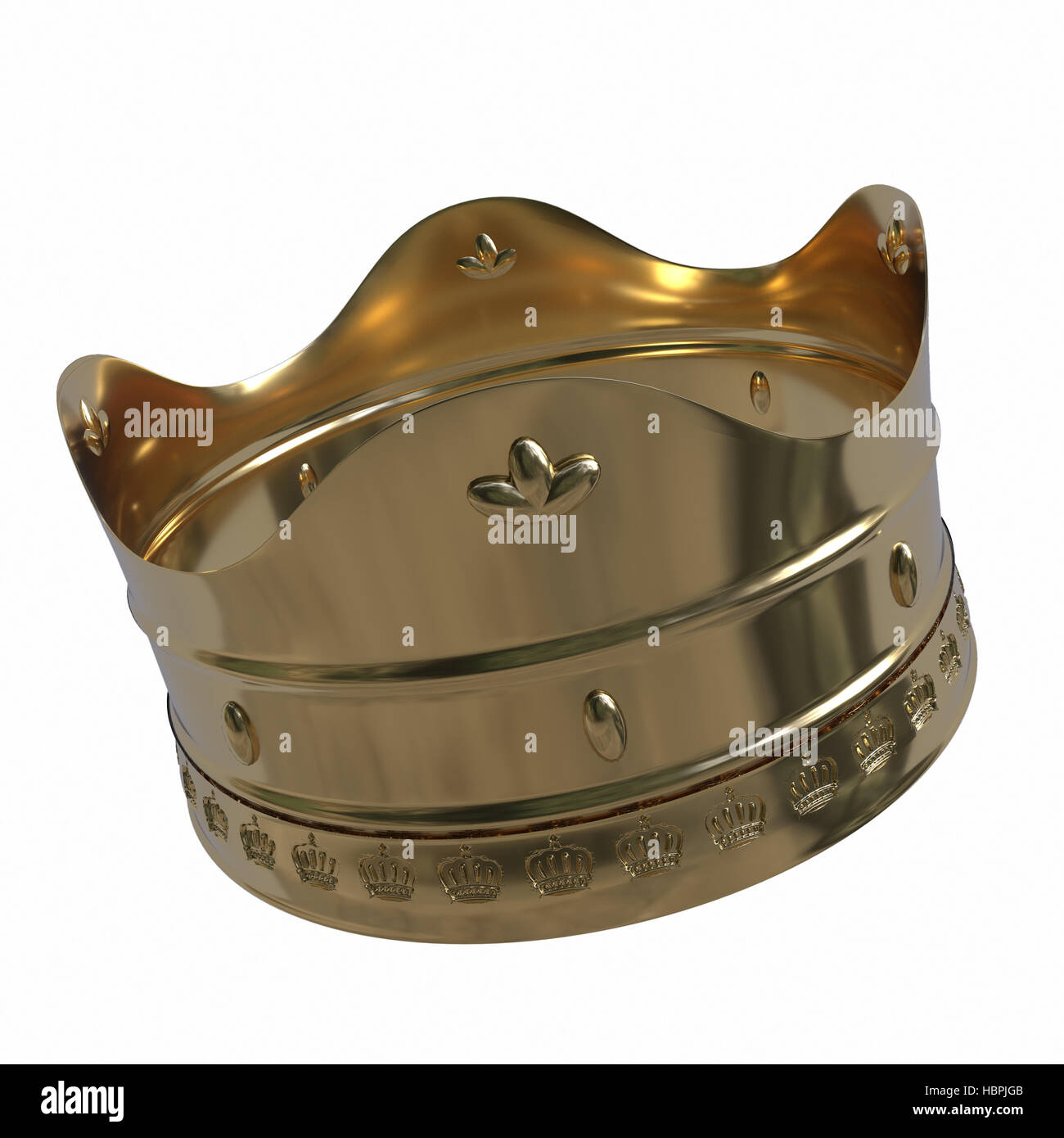 Golden crown, isolated Stock Photo - Alamy
