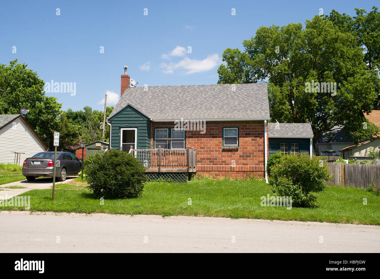 Small house on Washington Street, Winterset, Madison County, Iowa, USA ...
