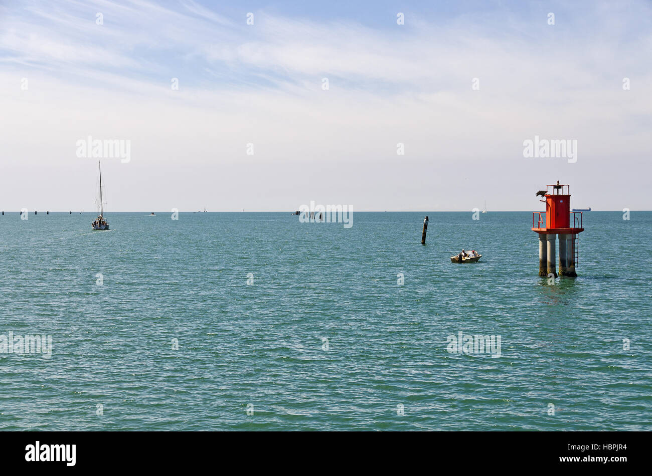 navigation channel at the upper Adriatic sea Stock Photo - Alamy