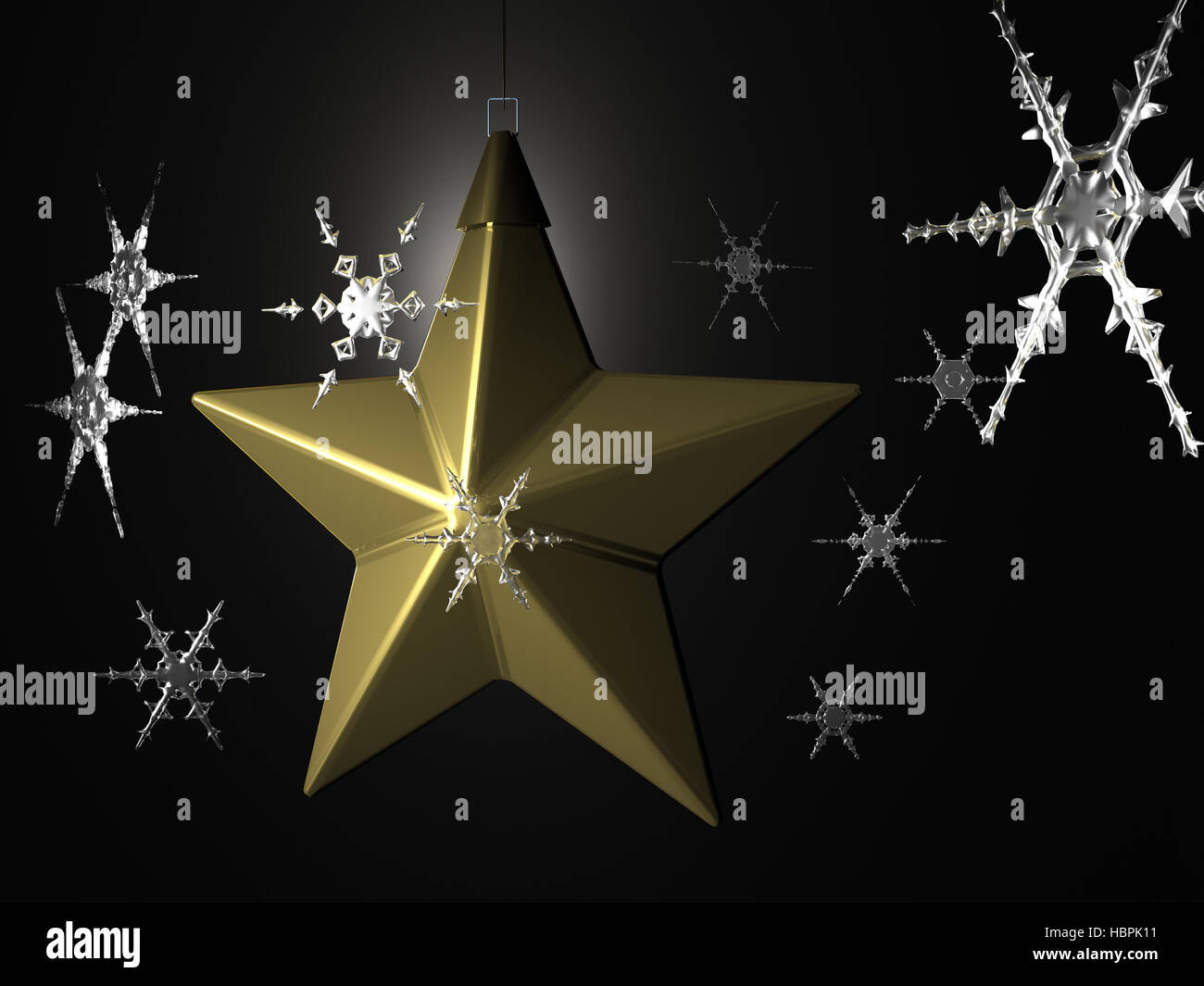 Christmas star and snowflakes hi-res stock photography and images - Alamy