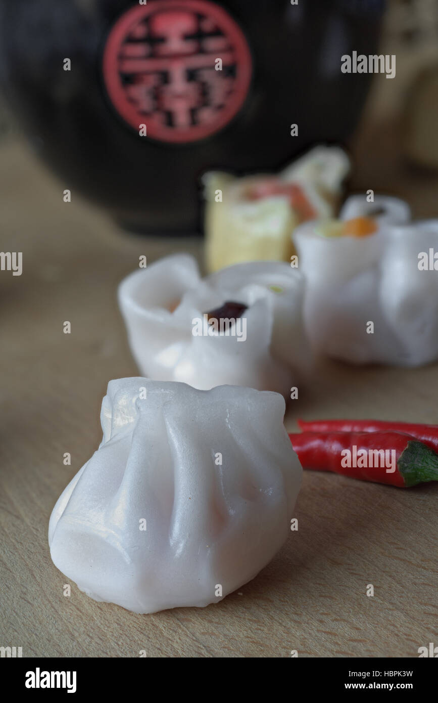 Dim sum, Chinese snack Stock Photo - Alamy