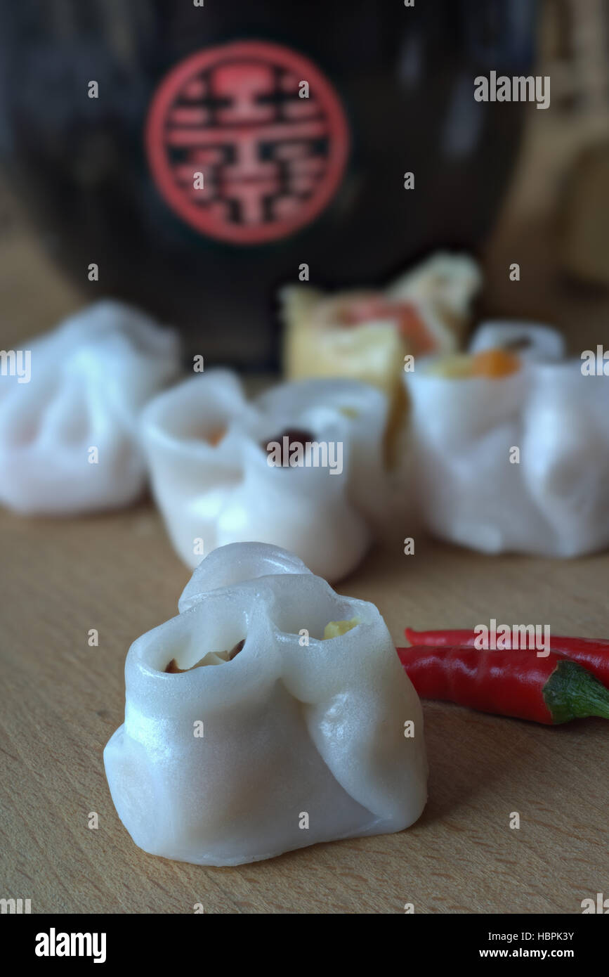 Dim sum, Chinese snack Stock Photo - Alamy