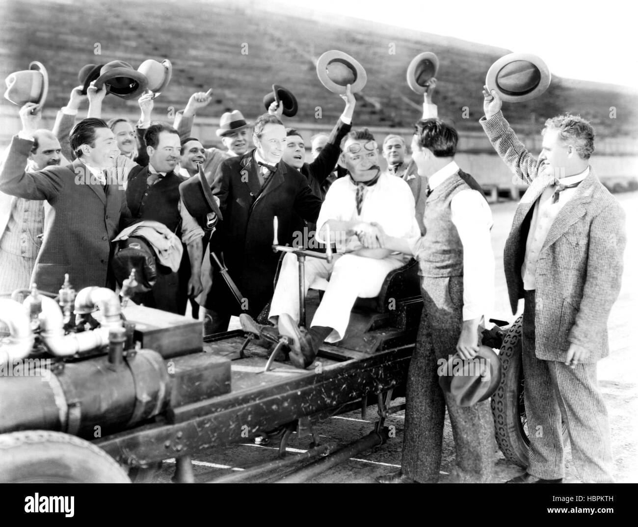 THE FIRST AUTO, center: Barney Oldfield, 1927 Stock Photo - Alamy