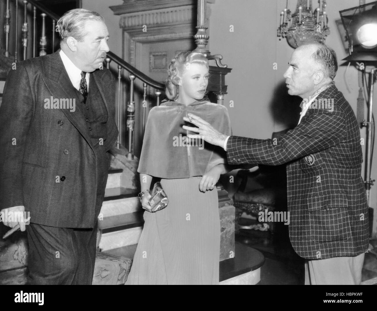 FIFTH AVENUE GIRL, from left, Walter Connolly, Ginger Rogers, director ...