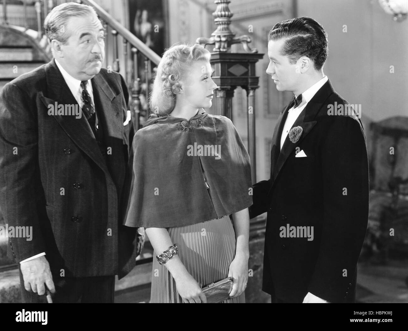 FIFTH AVENUE GIRL, from left: Walter Connolly, Ginger Rogers, Tim Holt ...