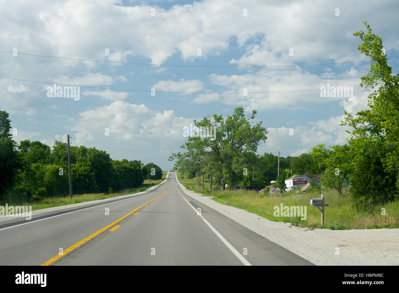 Highway in rural Iowa, USA Stock Photo - Alamy