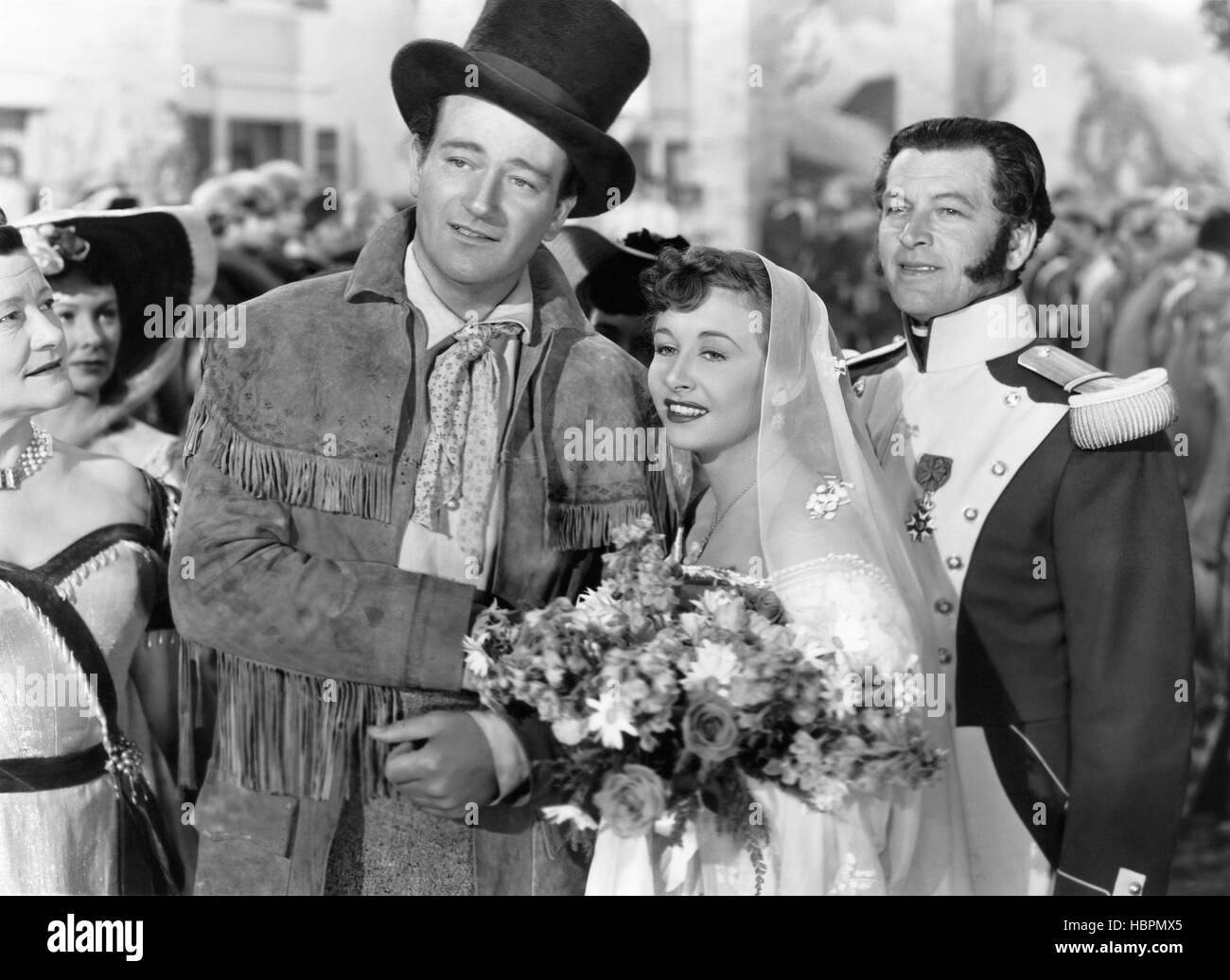 THE FIGHTING KENTUCKIAN, from left, John Wayne, Vera Ralston, Philip ...